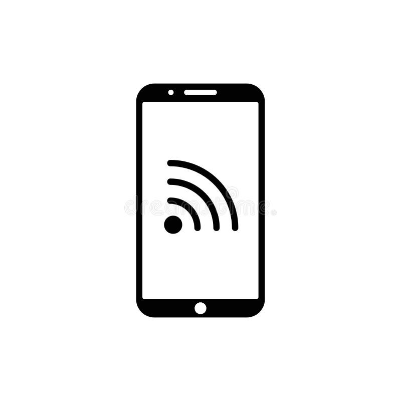 Phone Connection Icon. Phone Wifi Icon Stock Vector - Illustration of ...