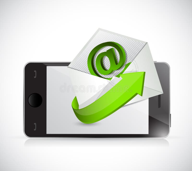Phone Email Communication Concept Illustration Stock Illustration ...