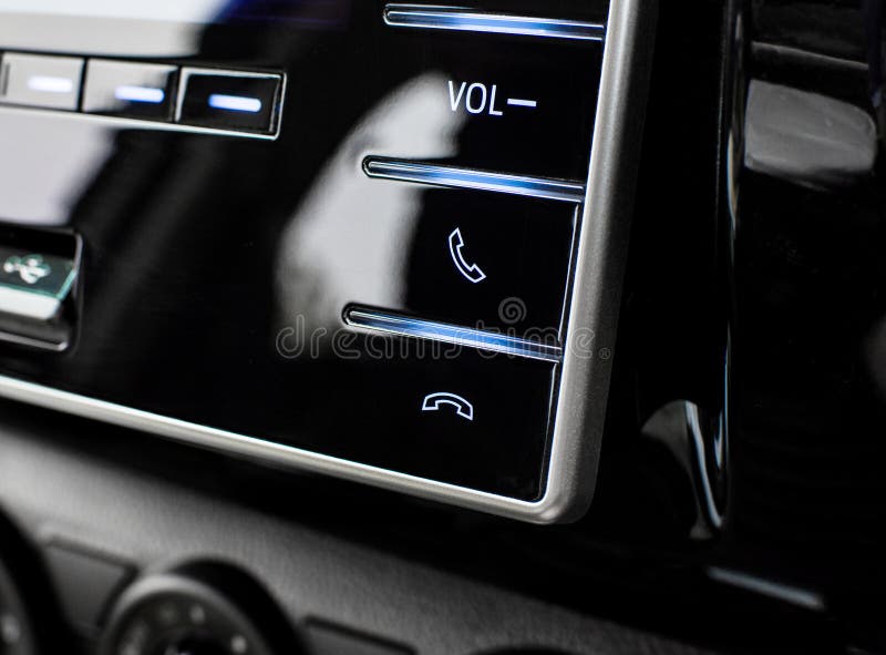 Phone Control Buttons in the Multimedia Control Panel. Stock Image ...