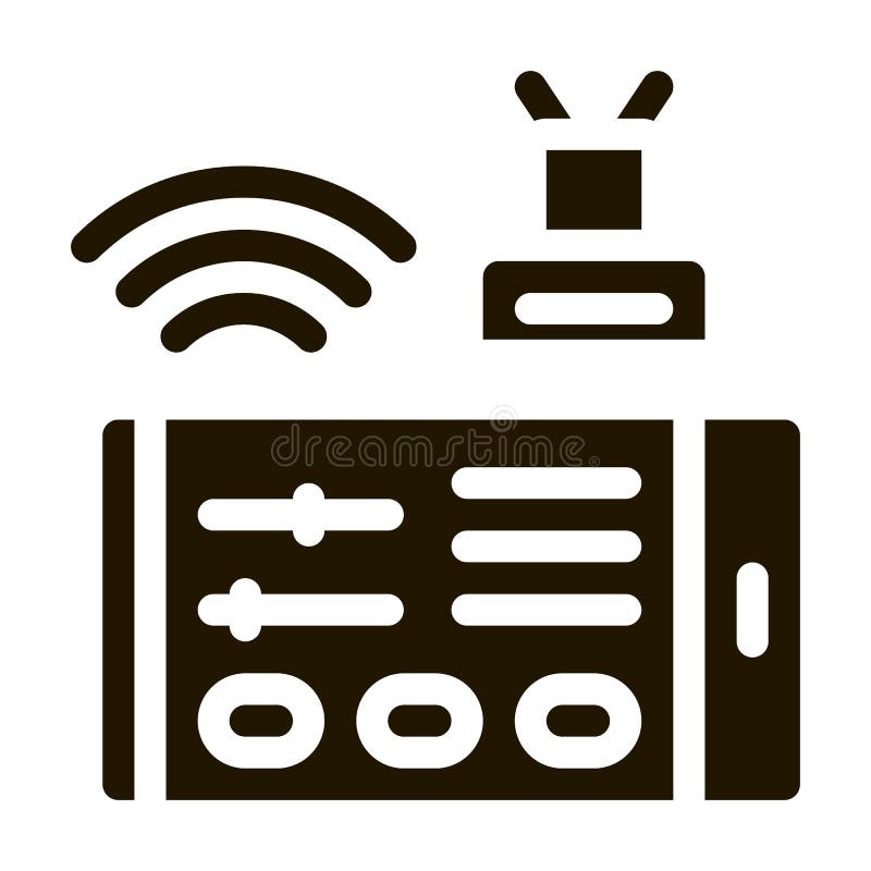 Phone Control Icon Vector Glyph Illustration Stock Illustration ...