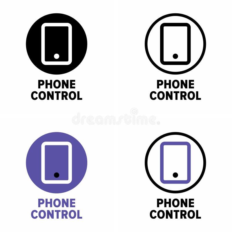 `Phone Control` Management and Technology Information Sign Stock Vector ...