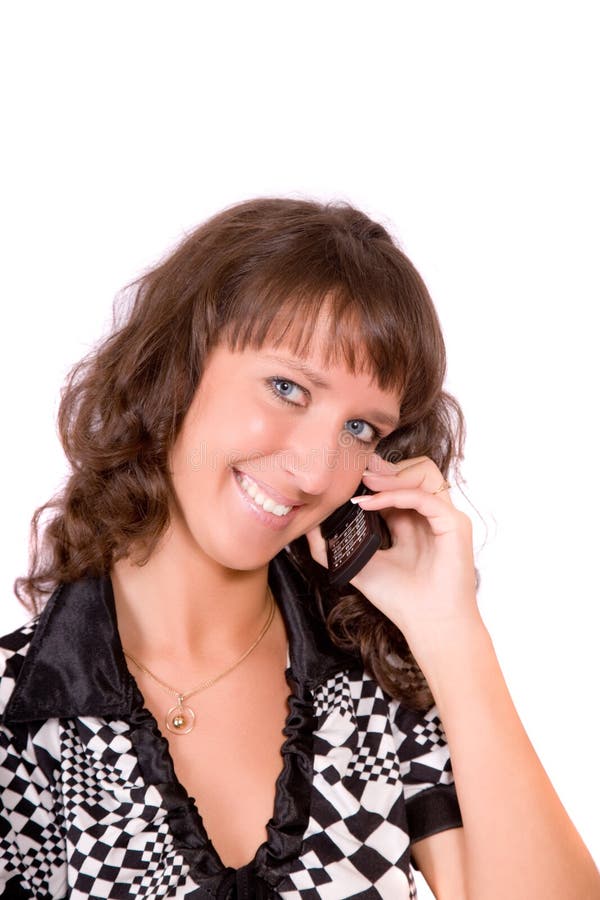 Phone conversation stock image. Image of portrait, mobile - 11733067