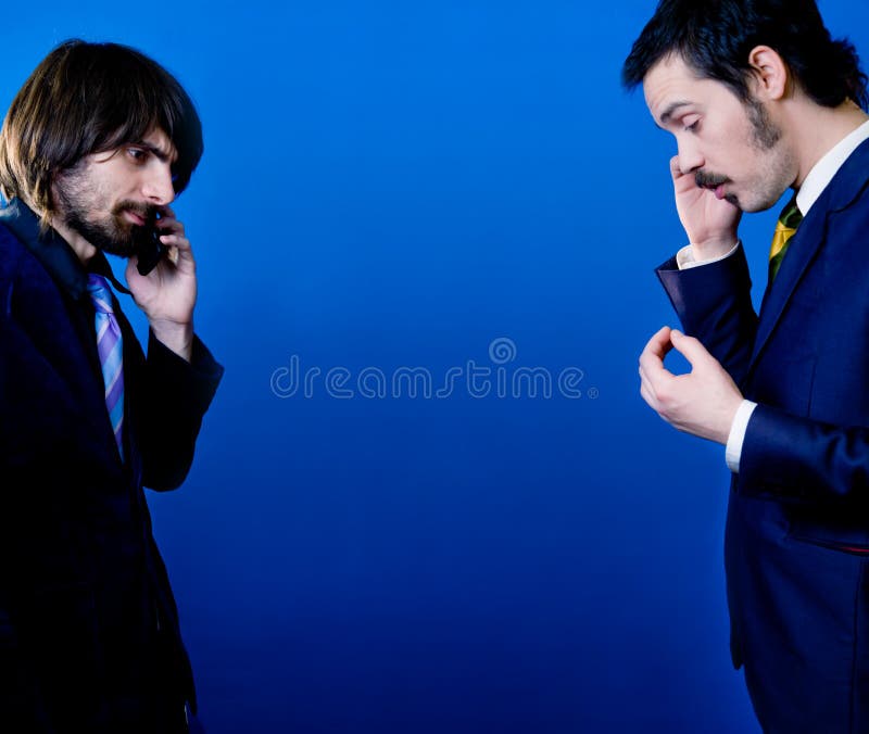 Phone conversation stock image. Image of male, caucasian - 2641837