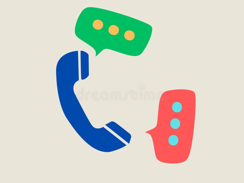Phone Conversation, Customer Service, Friends - 1 Stock Illustration ...