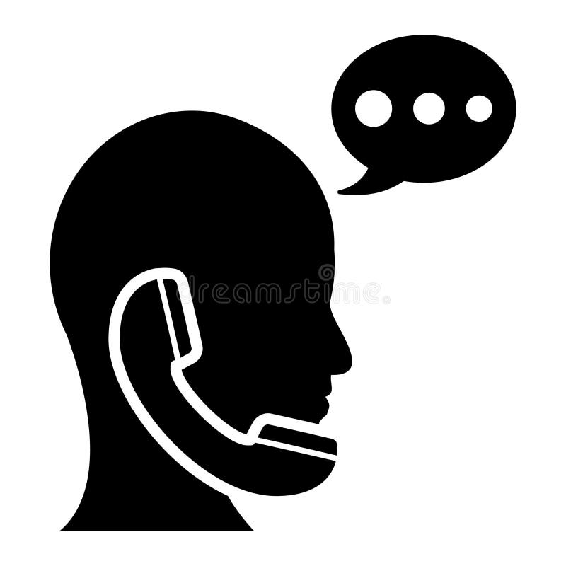 Phone conversation Icon stock illustration. Illustration of design ...