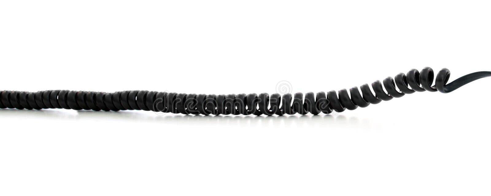 Red telephone cord stock image. Image of communications - 31730283