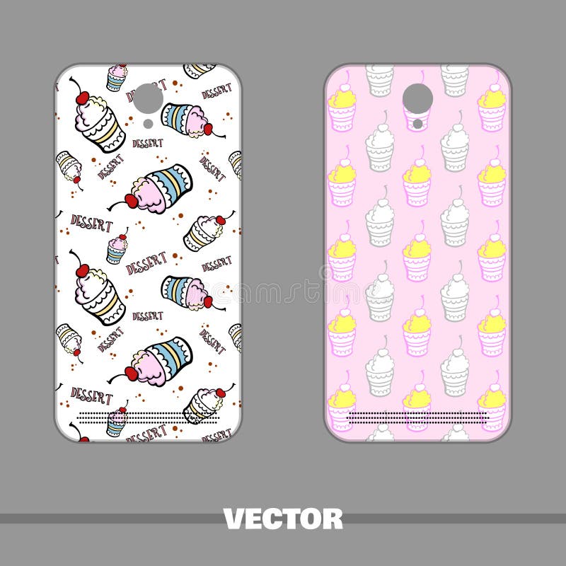 Phone Cover Ice Cream stock vector. Illustration of pretty - 112470489