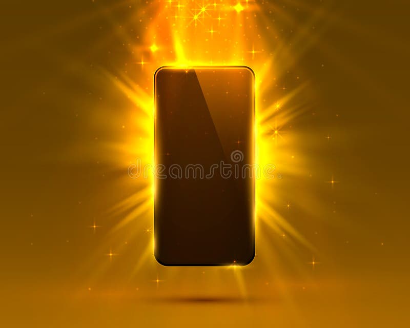 Phone Cover Orange Color Design Modern Background. Stock Vector ...