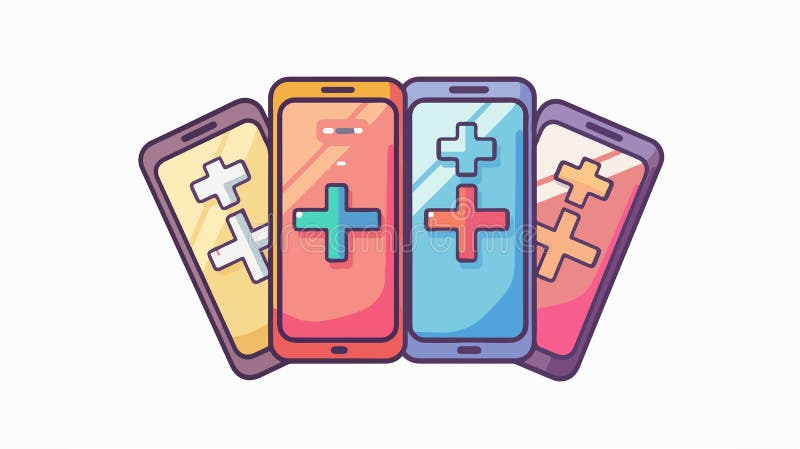 Professional Vector Illustration of Phone with Cross Icons for Graphic ...