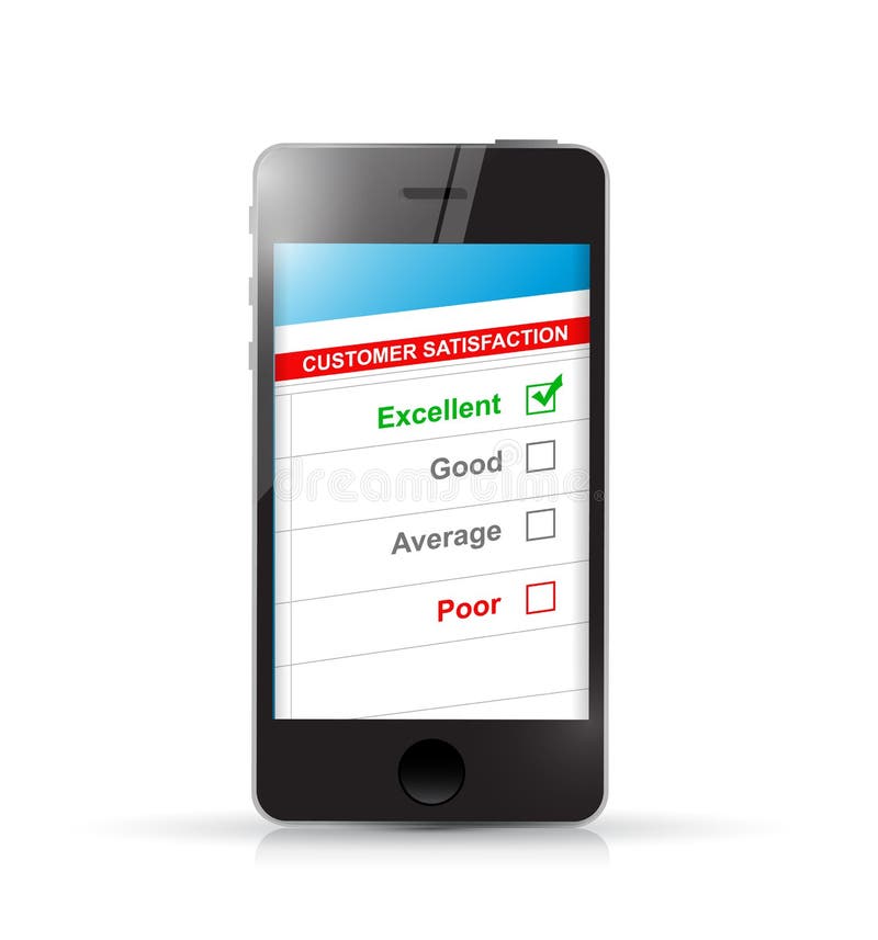 Phone Customer Satisfaction Review Illustration Stock Illustration ...