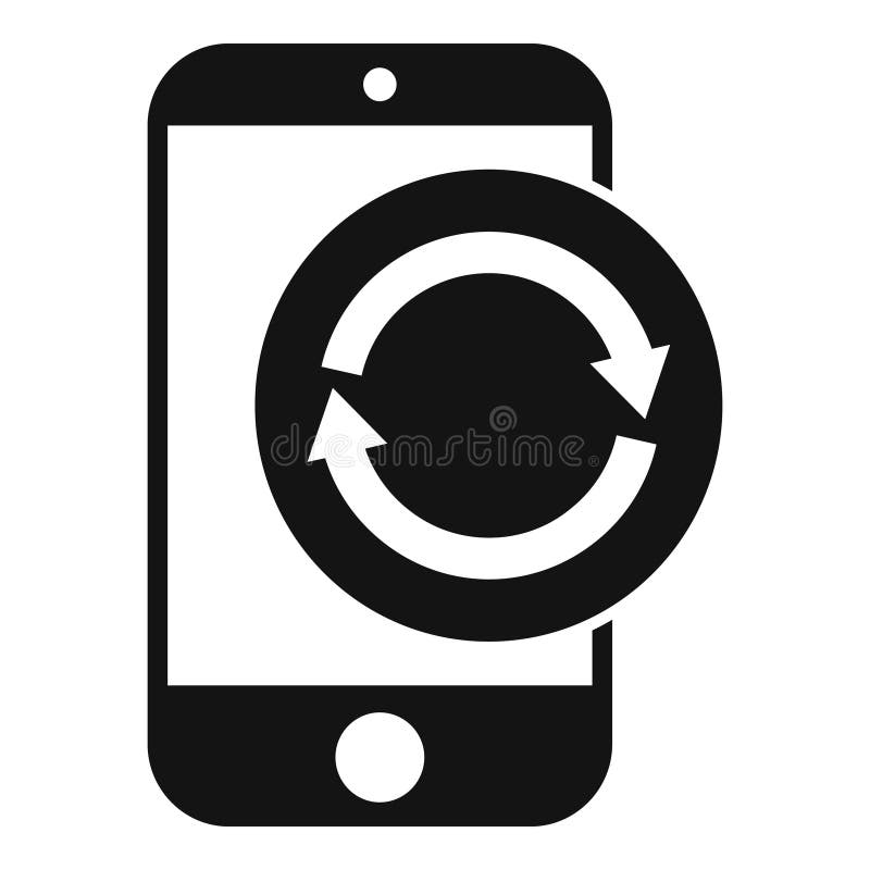 Phone Data Backup Icon Simple Vector. Computer Storage Stock Vector ...