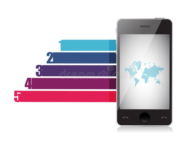 Phone Design Business Graph Banners Template Stock Illustration ...