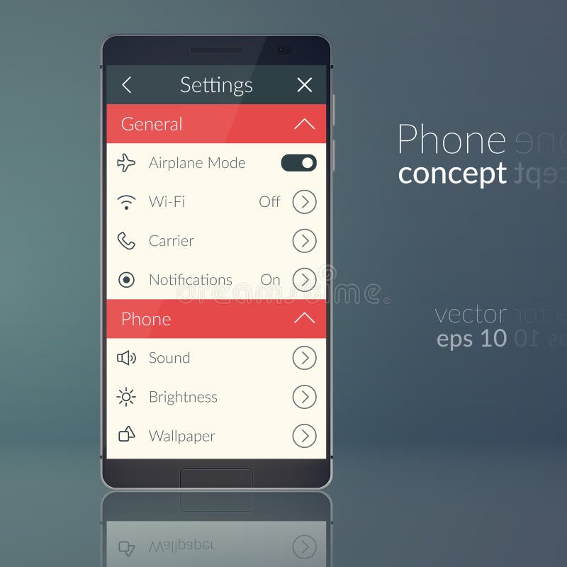 Phone Design Concept stock vector. Illustration of smartphone - 208982504