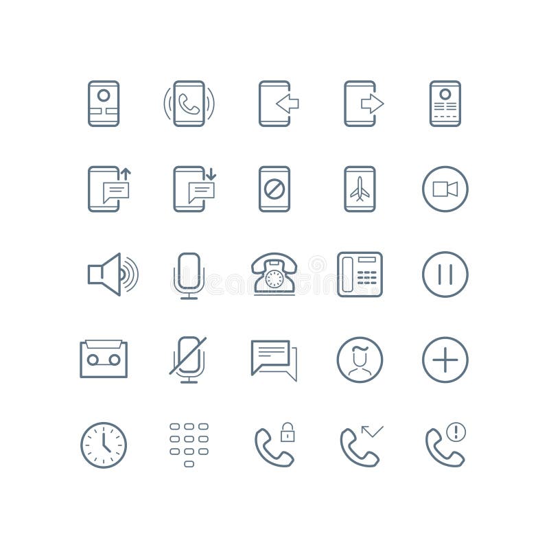 Phone icons stock vector. Illustration of phone, gadget - 60461718