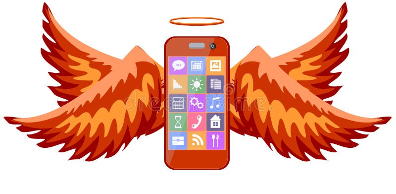 Smartphone devil stock vector. Illustration of icon, monster - 55193500