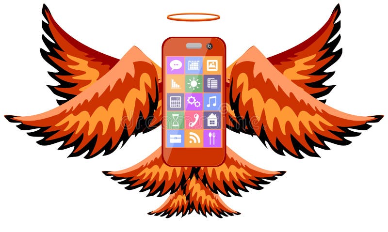 Smartphone devil stock vector. Illustration of icon, monster - 55193500