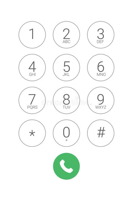 Phone Dial Number Keypad Screen Mobile Call. Dial Keypad Smartphone ...