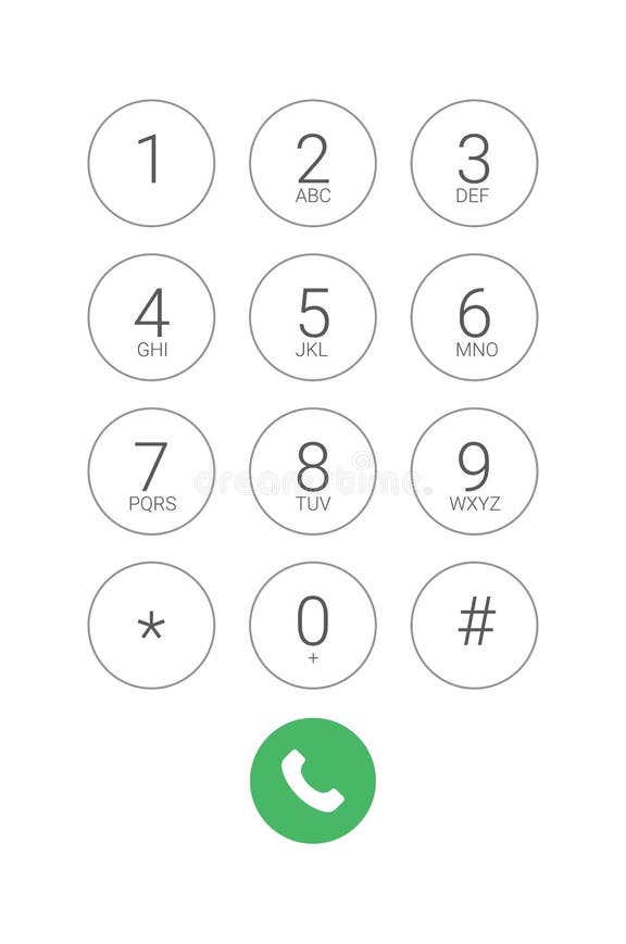 Phone Dial Number Keypad Screen Mobile Call. Dial Keypad Smartphone ...