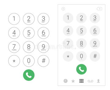 Phone Dial Number Keypad Screen Mobile Call. Dial Keypad Smartphone ...