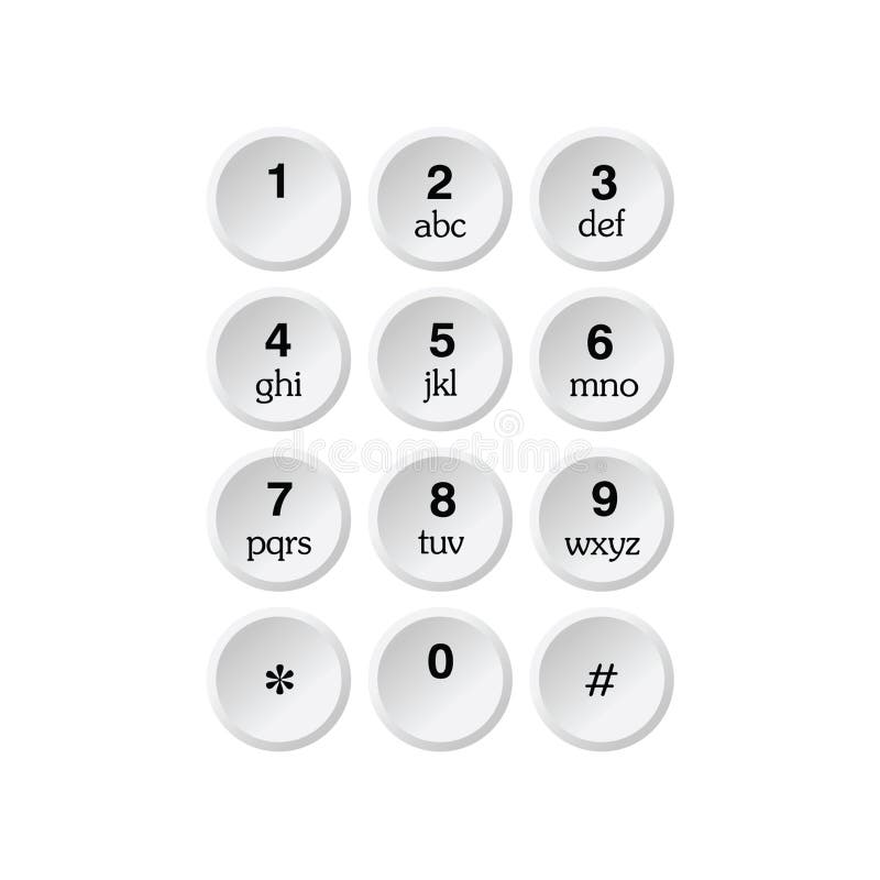 Phone Number with Alphabet Kayboard Stock Vector - Illustration of ...
