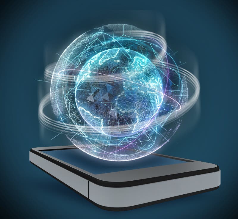Phone and Digital Globe Surrounded by a Virtual Stock Photo - Image of ... Phone and Digital Globe Surrounded by a Virtual Stock Photo - Image of ...