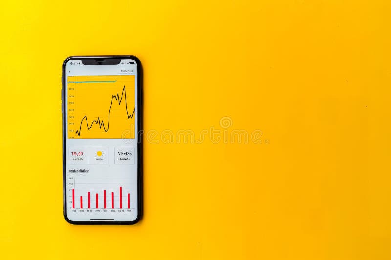 Phone Displaying a Graph of a Company S Stock Performance. Stock Image ...