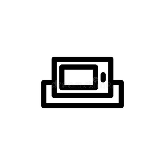 Phone Dock Icon stock vector. Illustration of digital - 181633130