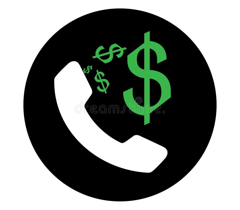 Phone and Dollar Sign stock illustration. Illustration of digital ...