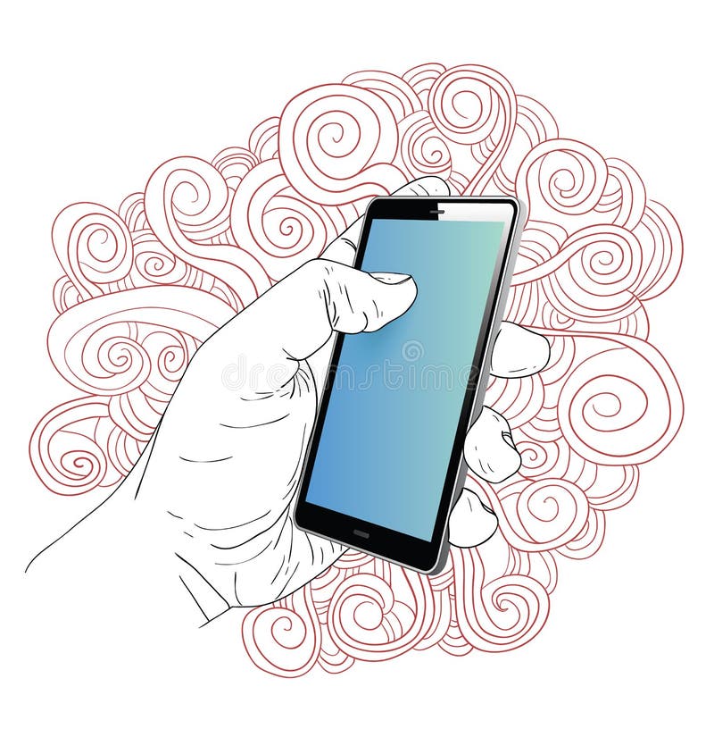 Phone Doodle Set. Hand-drawn Vector Illustration Stock Vector ...