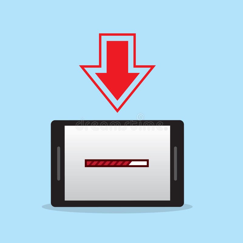 Phone Download Loading stock vector. Illustration of interface - 45880847