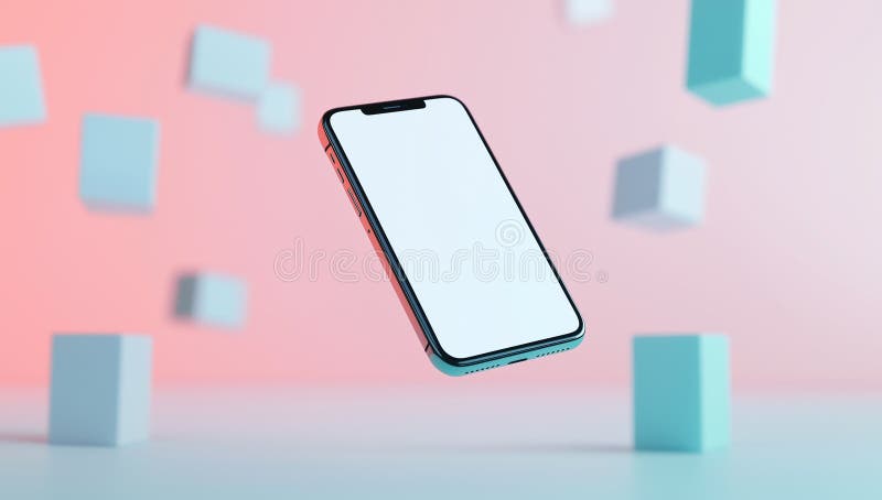 Phone with an Empty Screen. Ideal for UI/UX Design and Mobile App ...