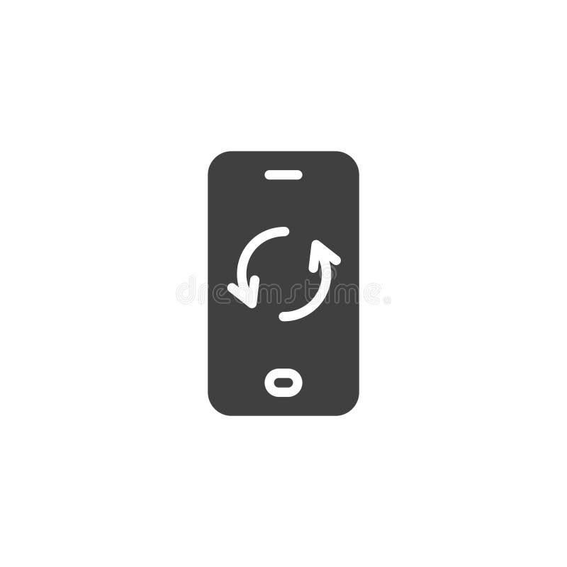 A Phone with an Exchange Arrows Vector Icon Stock Illustration ...