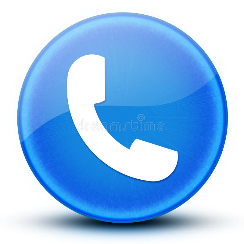 Phone Eyeball Glossy Elegant Blue Round Button Abstract Stock ...