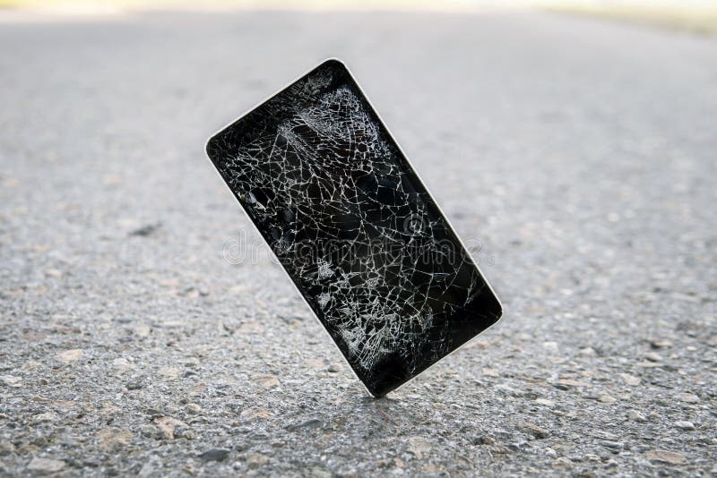 Broken, Destroyed, Ruined Modern Mobile Smartphone, Cell Phone, Mobile ...