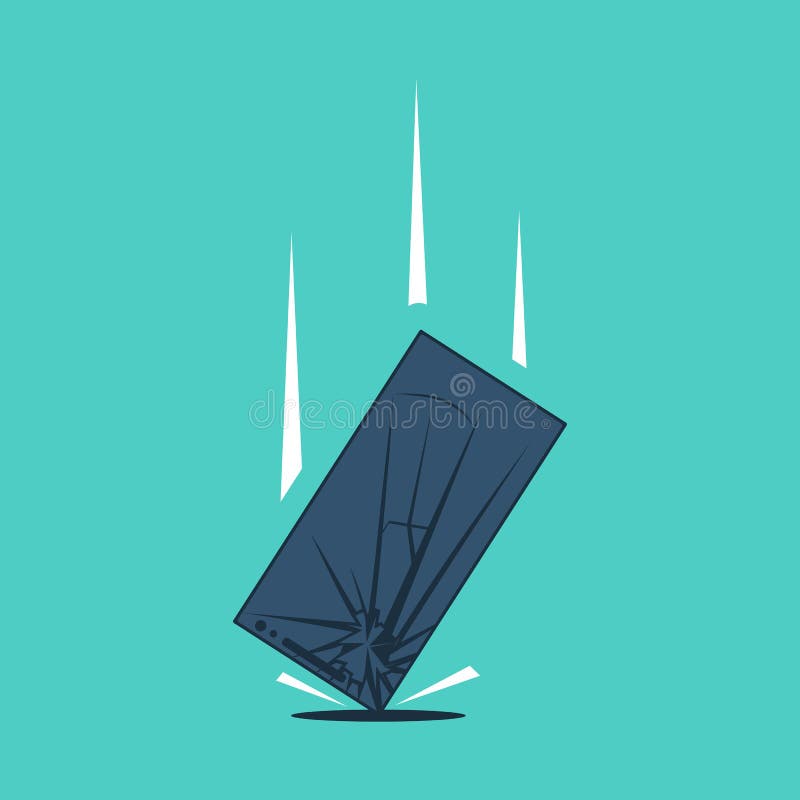 Phone Falls with Man S Hands. Falling Smartphone. Vector Illustration ...