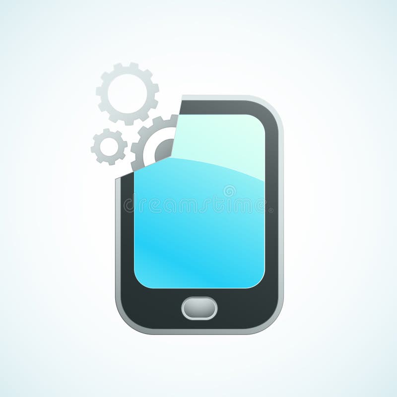 Phone features stock vector. Illustration of progress - 30081956