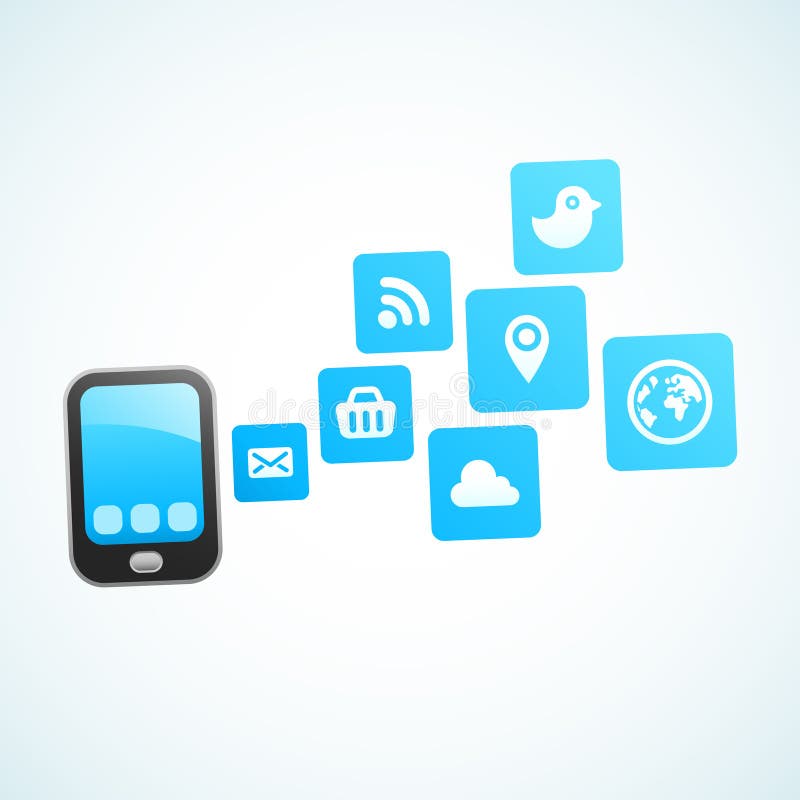 Phone features stock vector. Illustration of presentation - 30081964