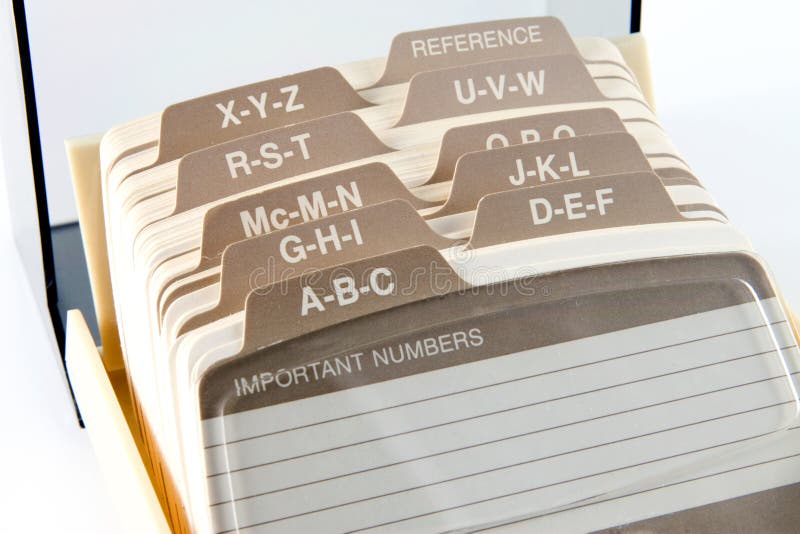 Alphabetical Card Filer stock image. Image of notes, bookkeeping - 42042611