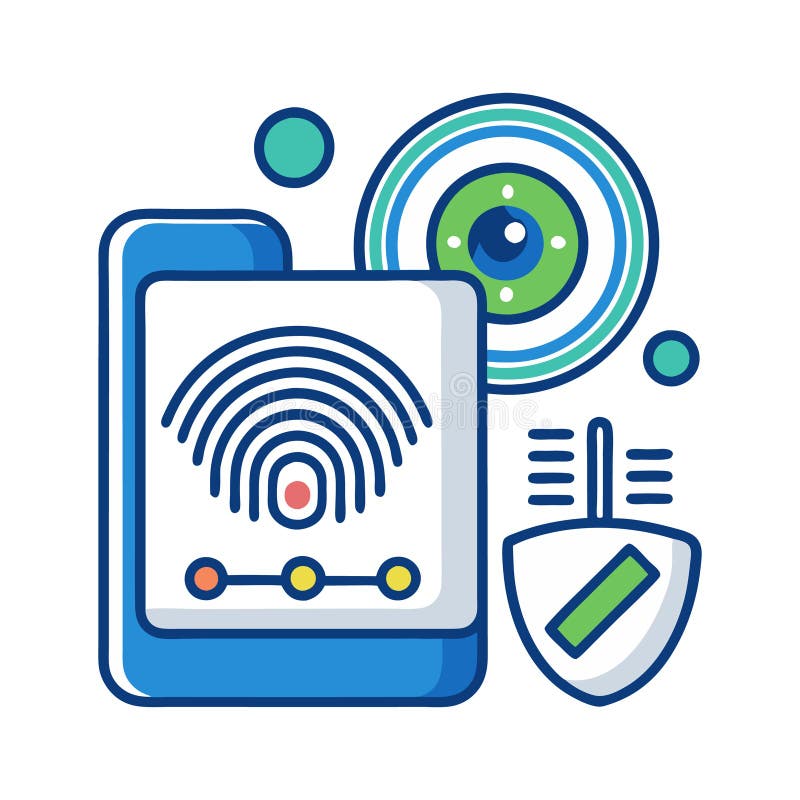 A Phone with a Fingerprint Scanner and a Shield with a Green Stripe ...