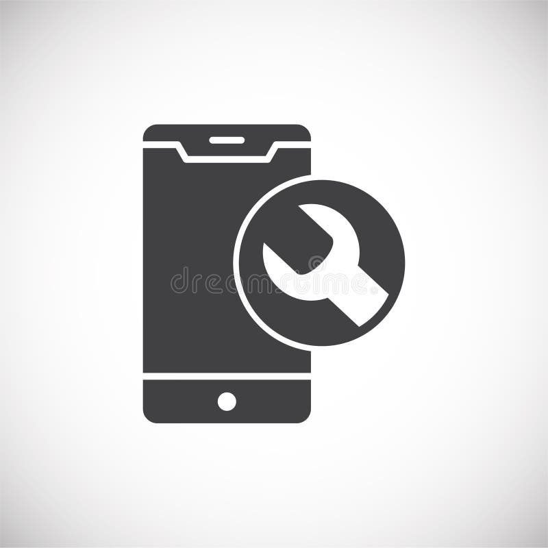 Phone Fix Related Icon on Background for Graphic and Web Design ...
