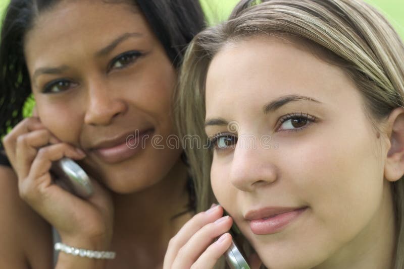 Phone Friends stock photo. Image of girls, friendship, phone - 69618