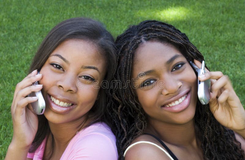 Phone. Friends Talking Using Phone at Rooftop. Friends Using Pho Stock ...