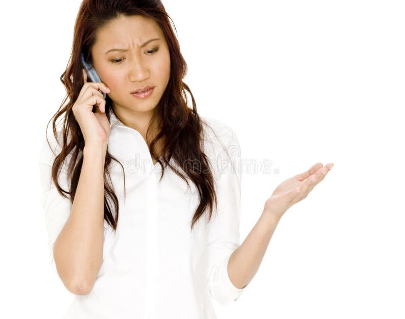 Concerned Phone Call stock image. Image of skinny, portrait - 1085307