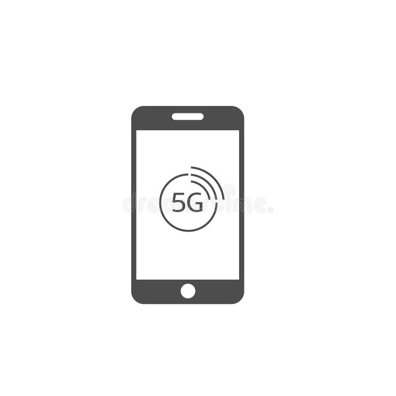 Phone with 5G icon stock illustration. Illustration of network - 179982689
