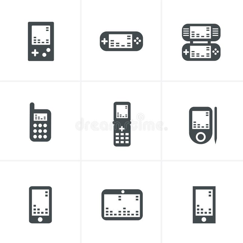 Phone Game icons, . stock illustration. Illustration of pictogram ...