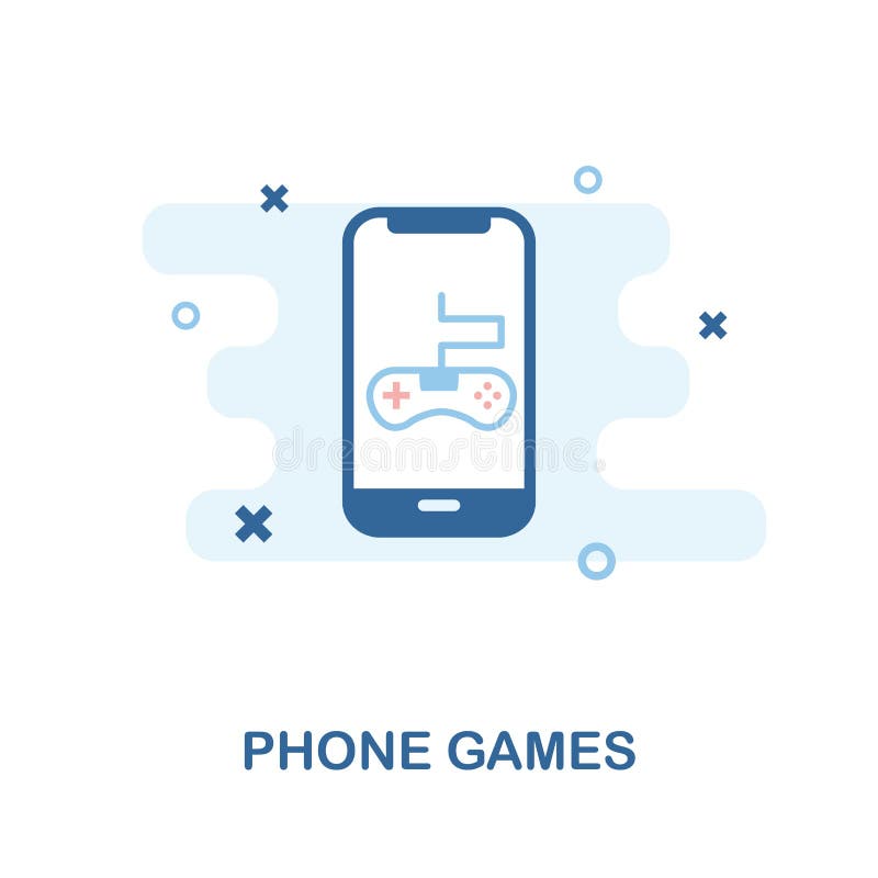 Phone Games Icon. Flat Style Icon Design. UI. Illustration of Phone ...