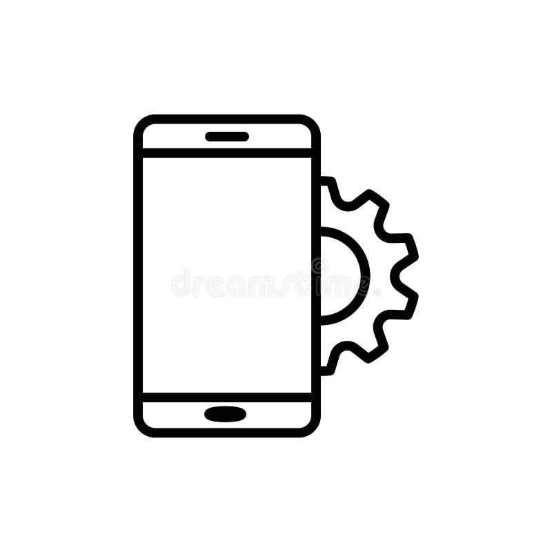 A Phone with a Gear Icon Symbolizing Mobile Settings or Customization ...