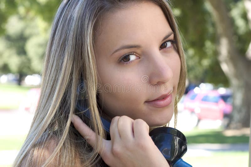 Phone Girl stock photo. Image of smiling, beautiful, teen - 226664