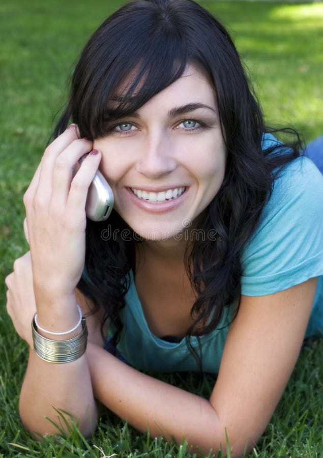 Phone Girl stock image. Image of cellular, girl, wireless - 27039