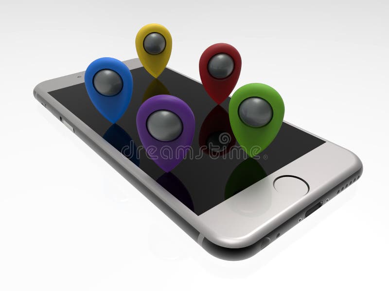 Multiple Red Location Pins on Simple Road Map Shipping Concept, 3d ...